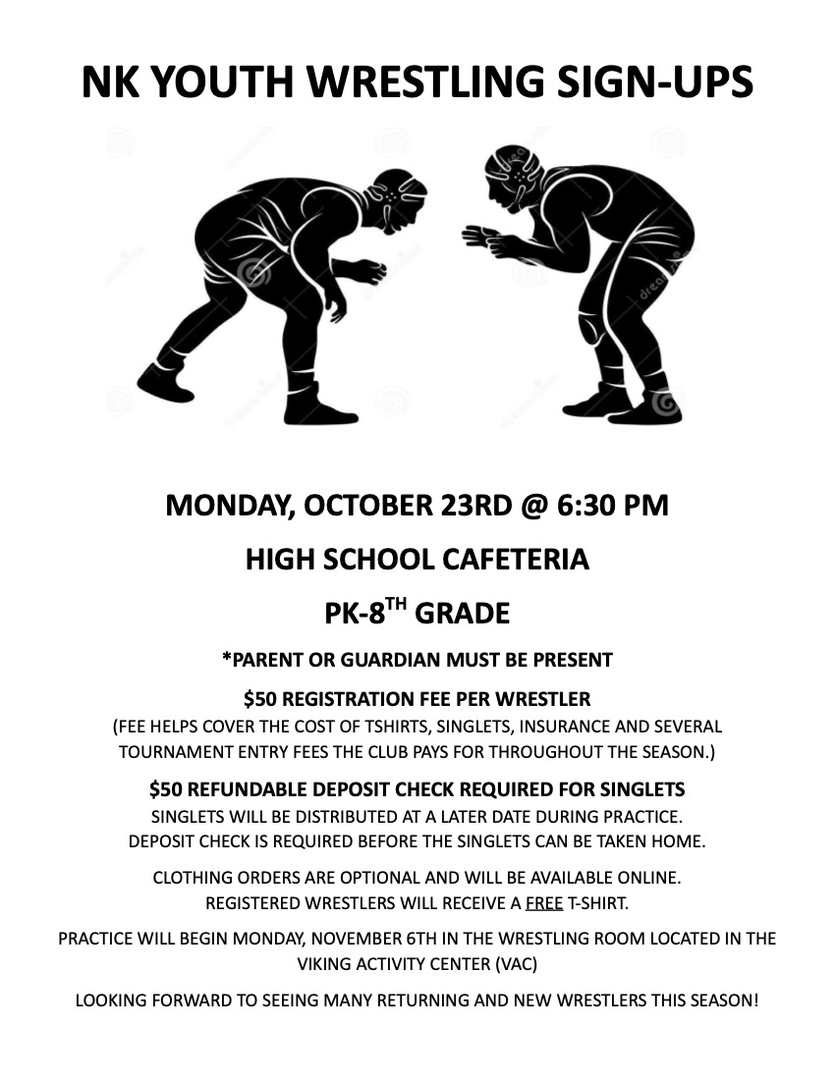 Northwood-Kensett - NK Youth Wrestling Sign-Ups